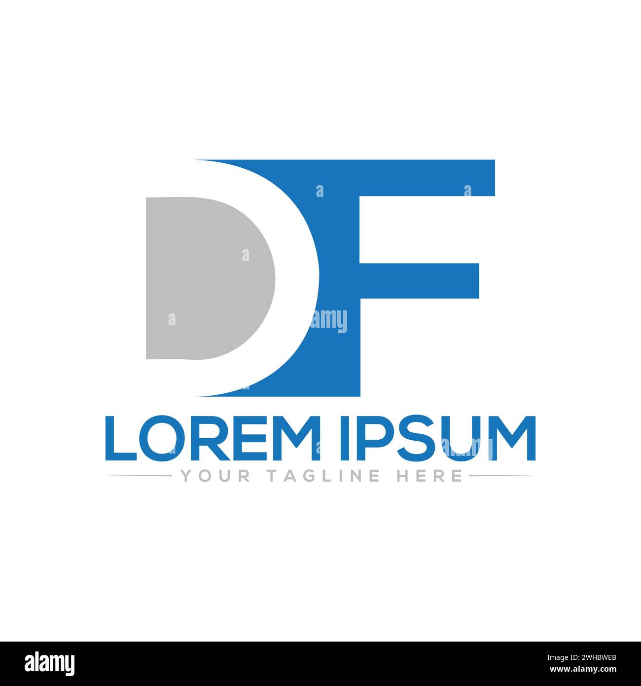 Df minimal logo design Cut Out Stock Images & Pictures - Alamy