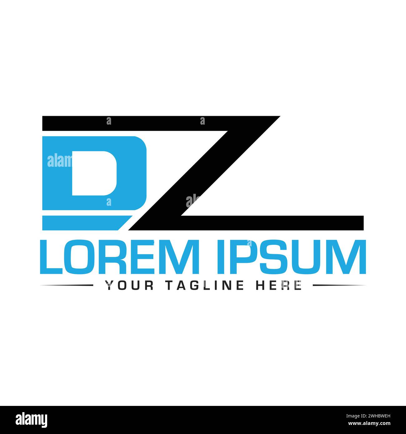 DZ Letter Logo Design. Creative DZ Logo Design Stock Vector Image & Art ...