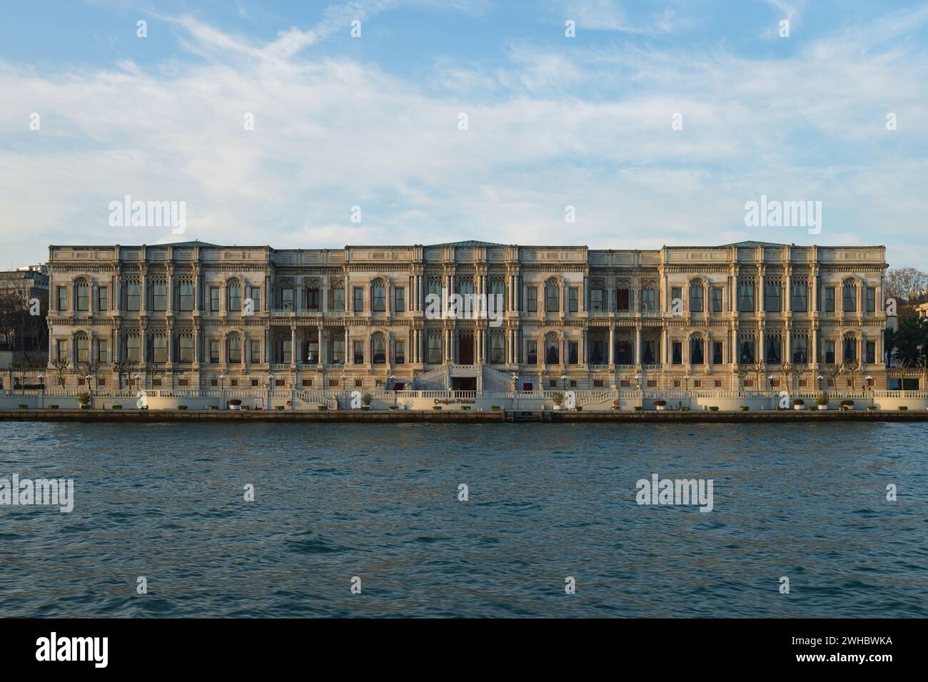 Istanbul, Turkey - December 10, 2023: Ciragan Palace Kempinski. Ottoman ...
