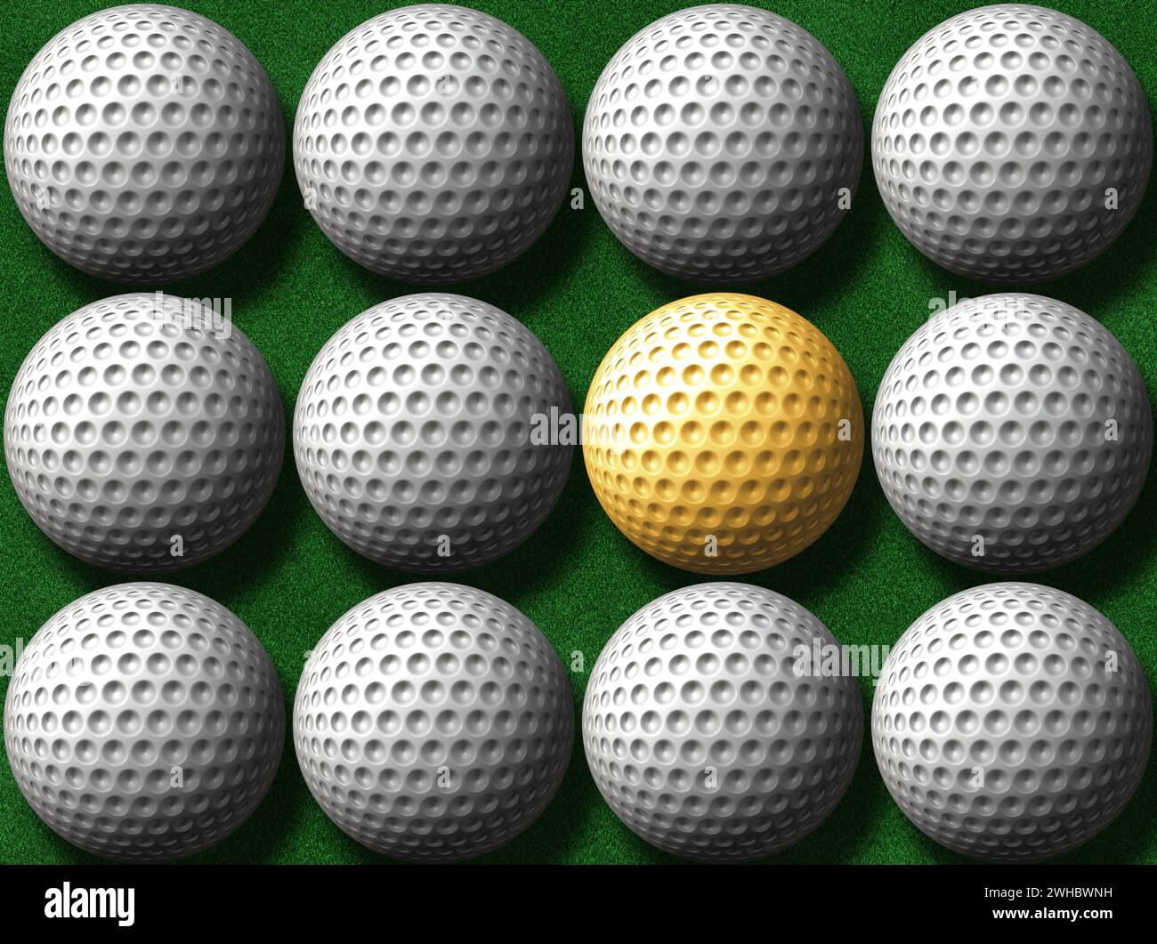 Many golf balls hi-res stock photography and images - Alamy