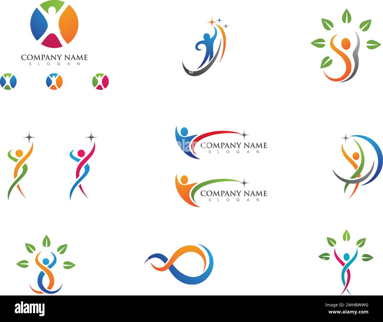 Human character logo sign Health care logo sign Stock Vector Image ...