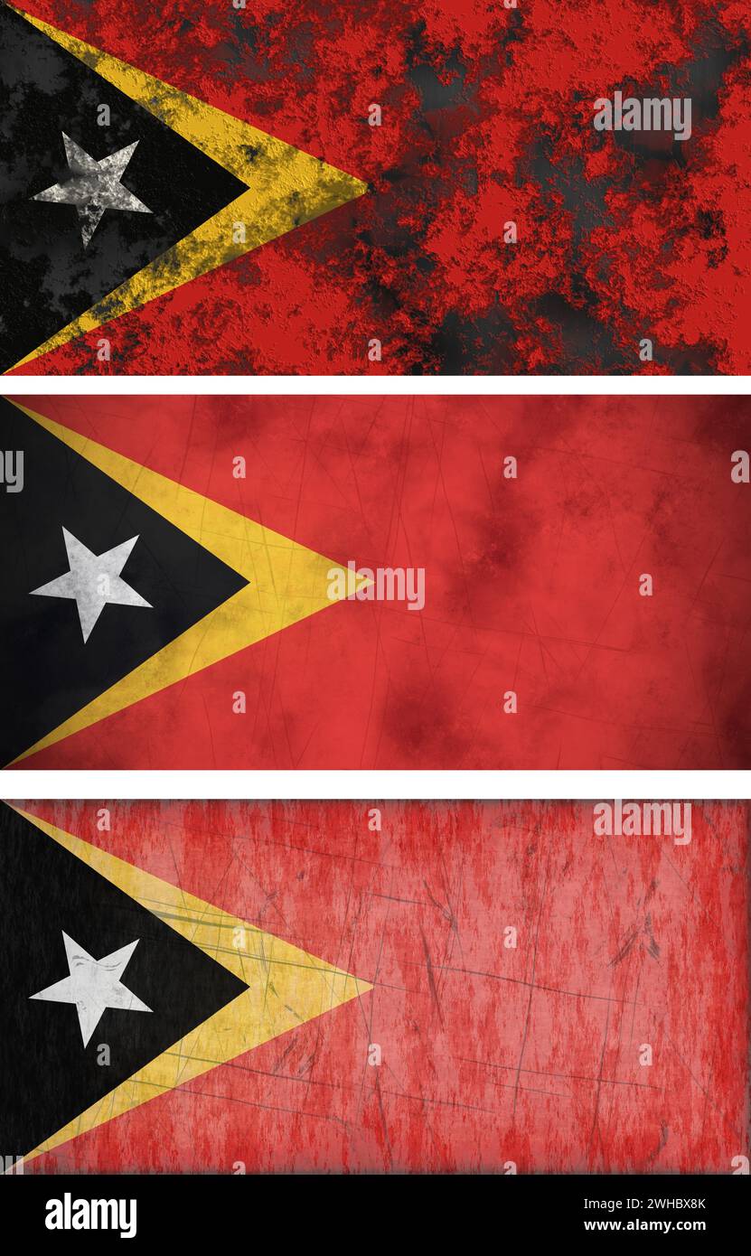 Flag of East Timor Stock Photo - Alamy