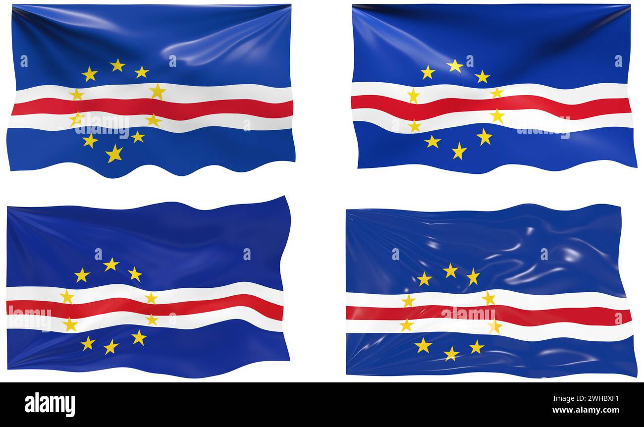 Cape verde flag cloth Cut Out Stock Images & Pictures - Alamy