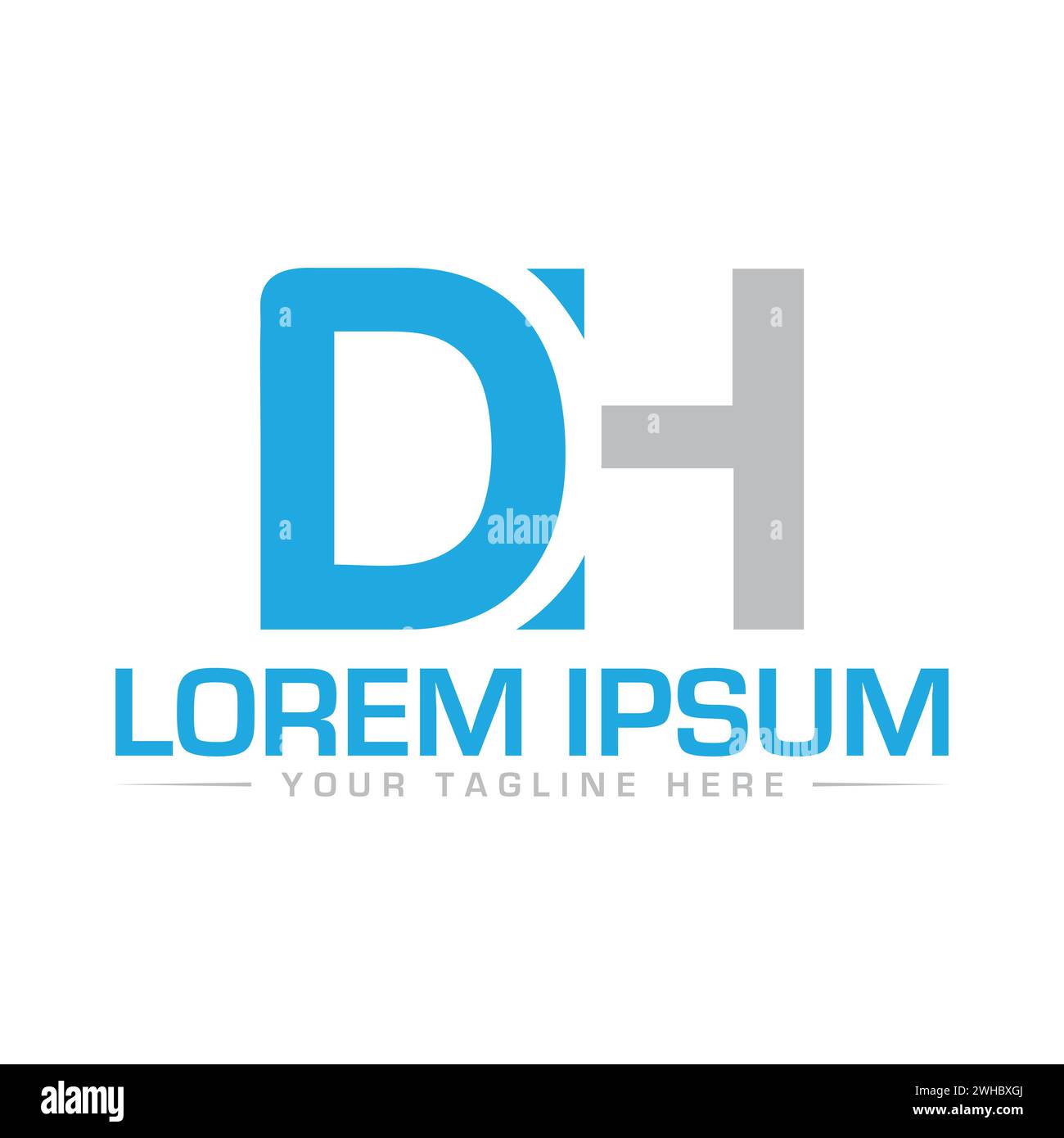 DH Letter Logo Design. Creative DH Logo Design Stock Vector Image & Art ...