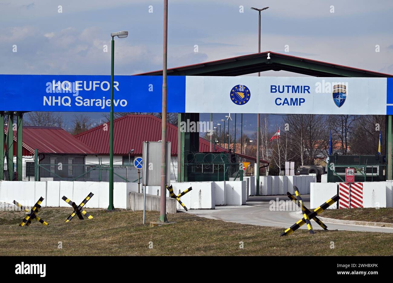 Sarajevo, Bosnia Herzegovina. 07th Feb, 2024. The entrance to Camp ...