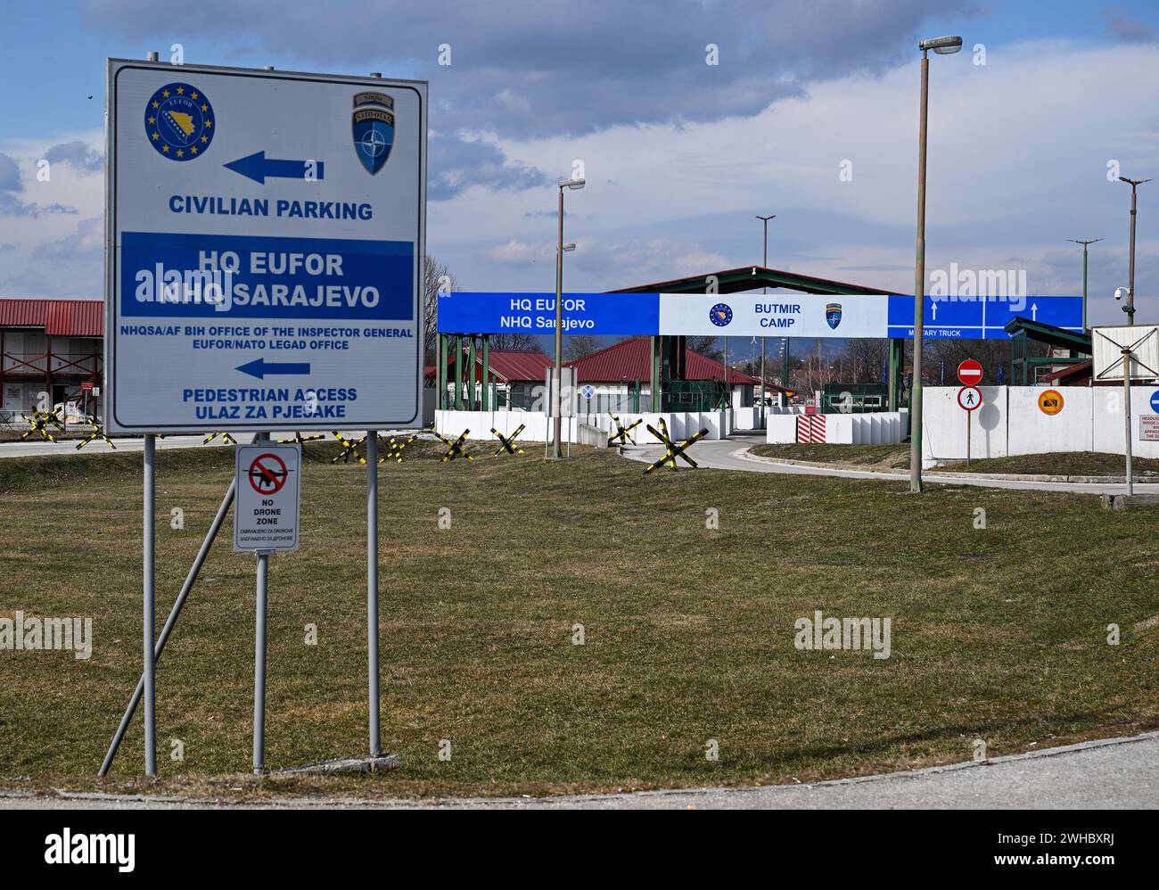 07 February 2024, Bosnia-Herzegovina, Sarajevo: The entrance to Camp ...