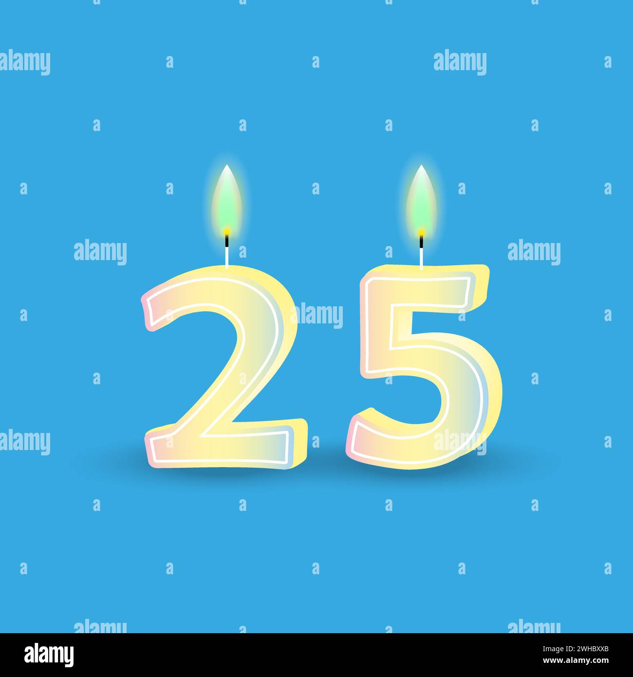Number twenty five cake Stock Vector Images - Alamy