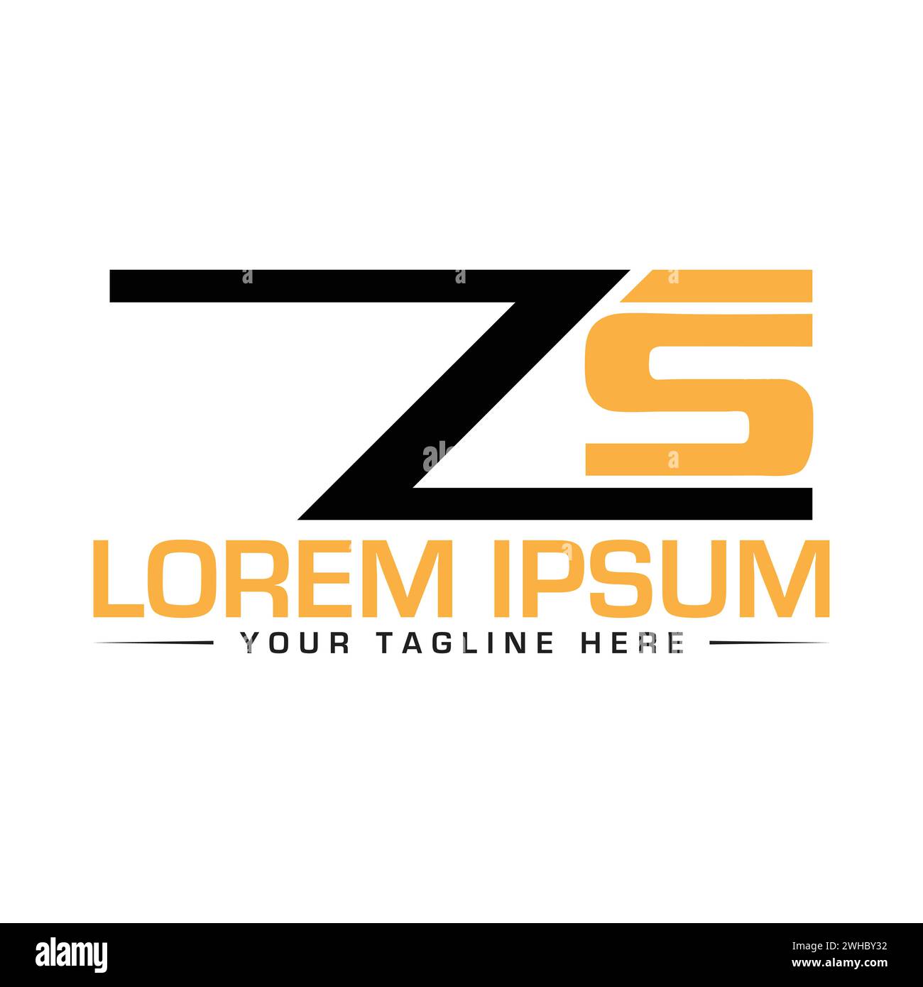 ZS Letter Logo Design Stock Vector Image & Art - Alamy