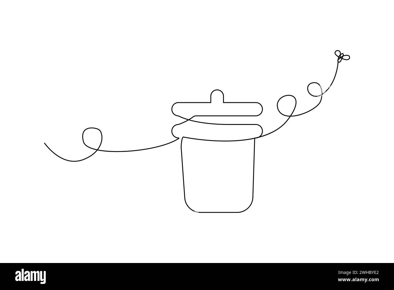 Continuous line drawing waste hi-res stock photography and images - Alamy