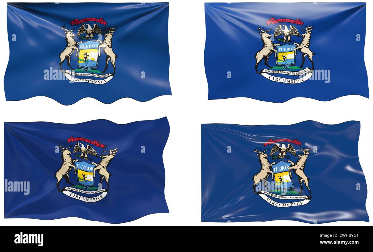 Flag of Michigan Stock Photo - Alamy