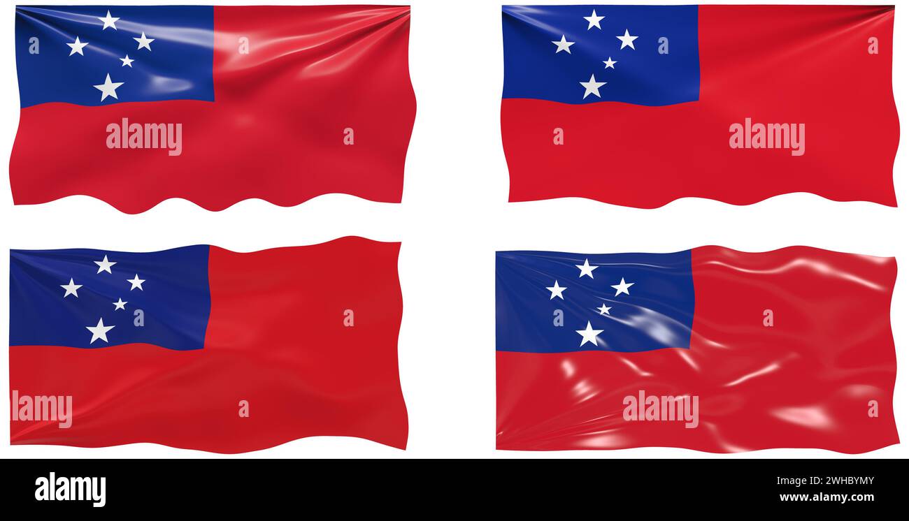 Flag of Samoa Stock Photo - Alamy