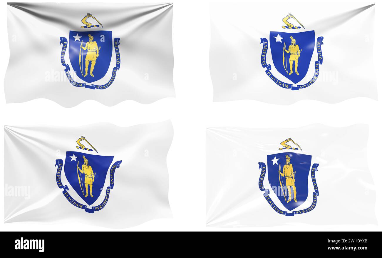 Flag of massachusetts Stock Photo - Alamy