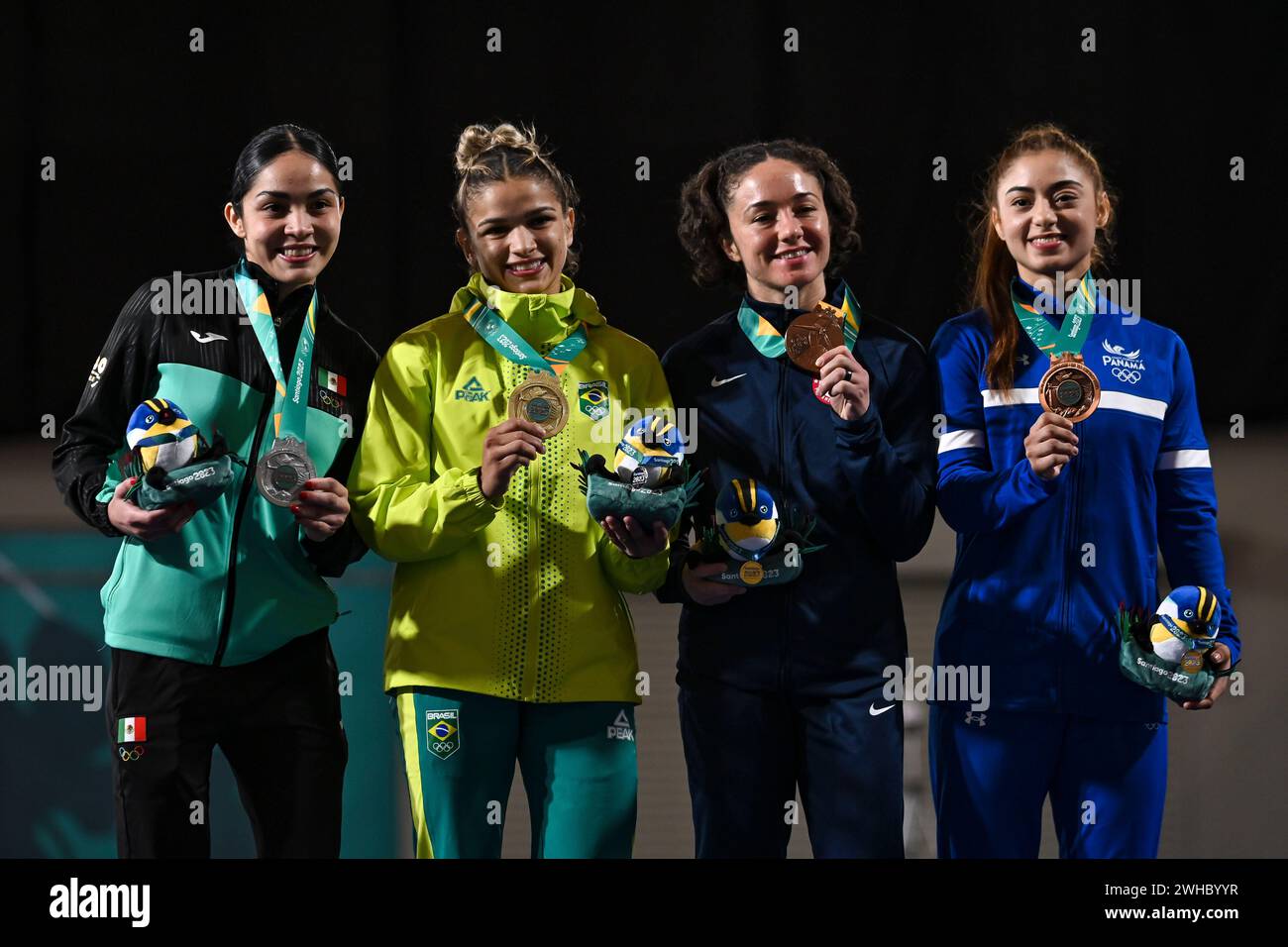Santiago, Chile, October 28, 2023, Larissa Pimenta (BRA), gold, Paulina ...