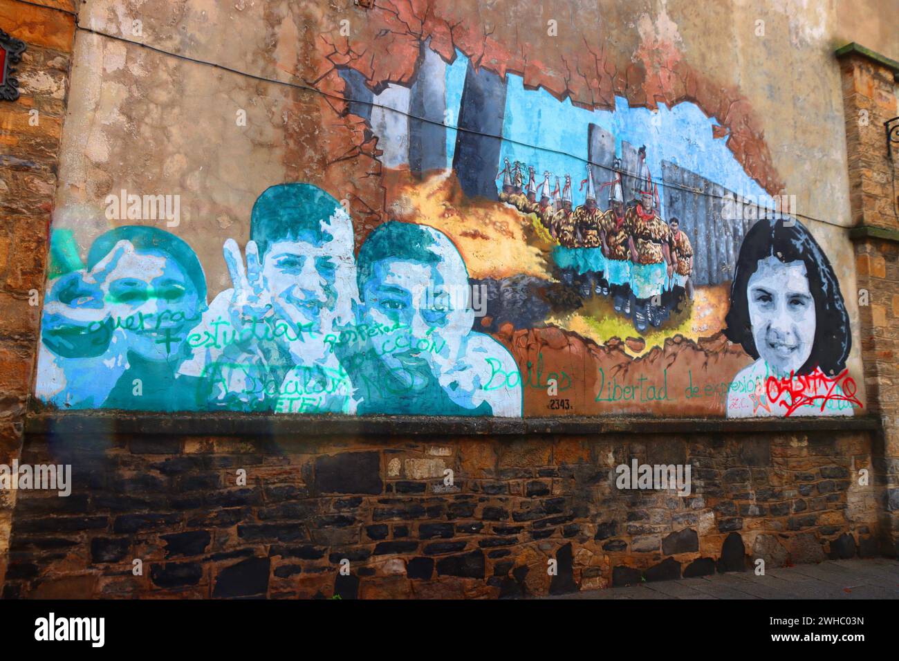 © Sylvestre/MAXPPP - vitoria-gasteiz, Spain. 09th Feb, 2024. ; peinture ...