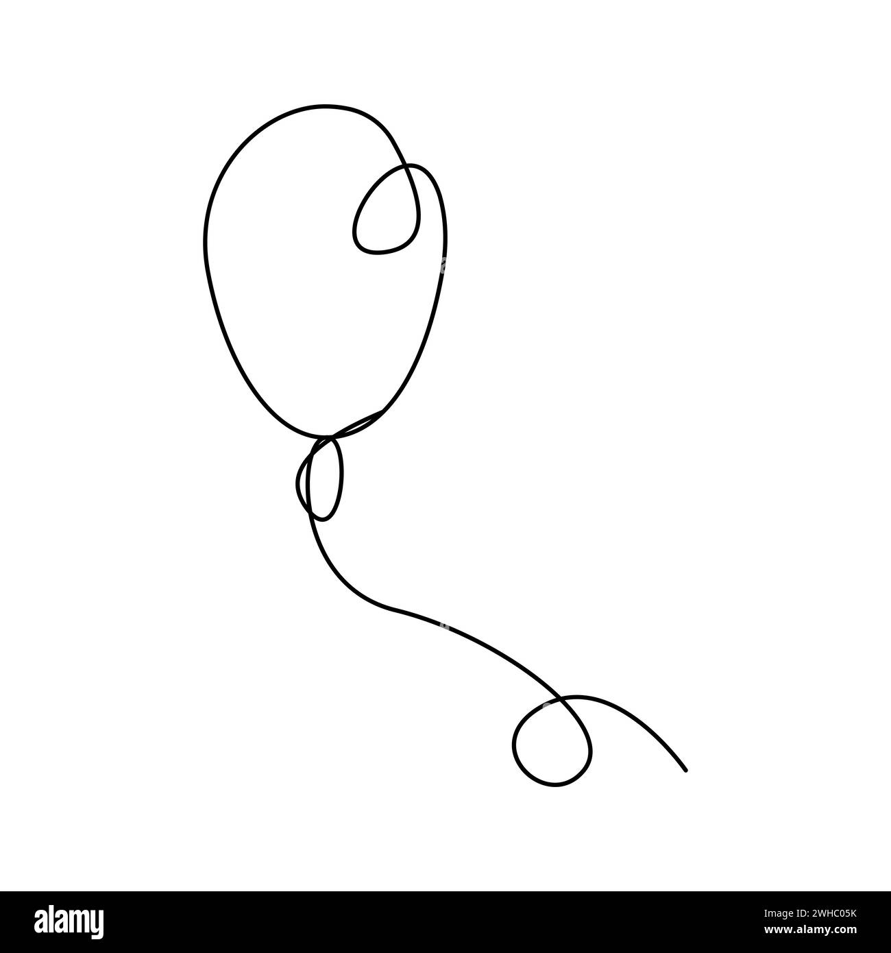 Balloon line art. Vector illustration. EPS 10. Stock image Stock Vector ...