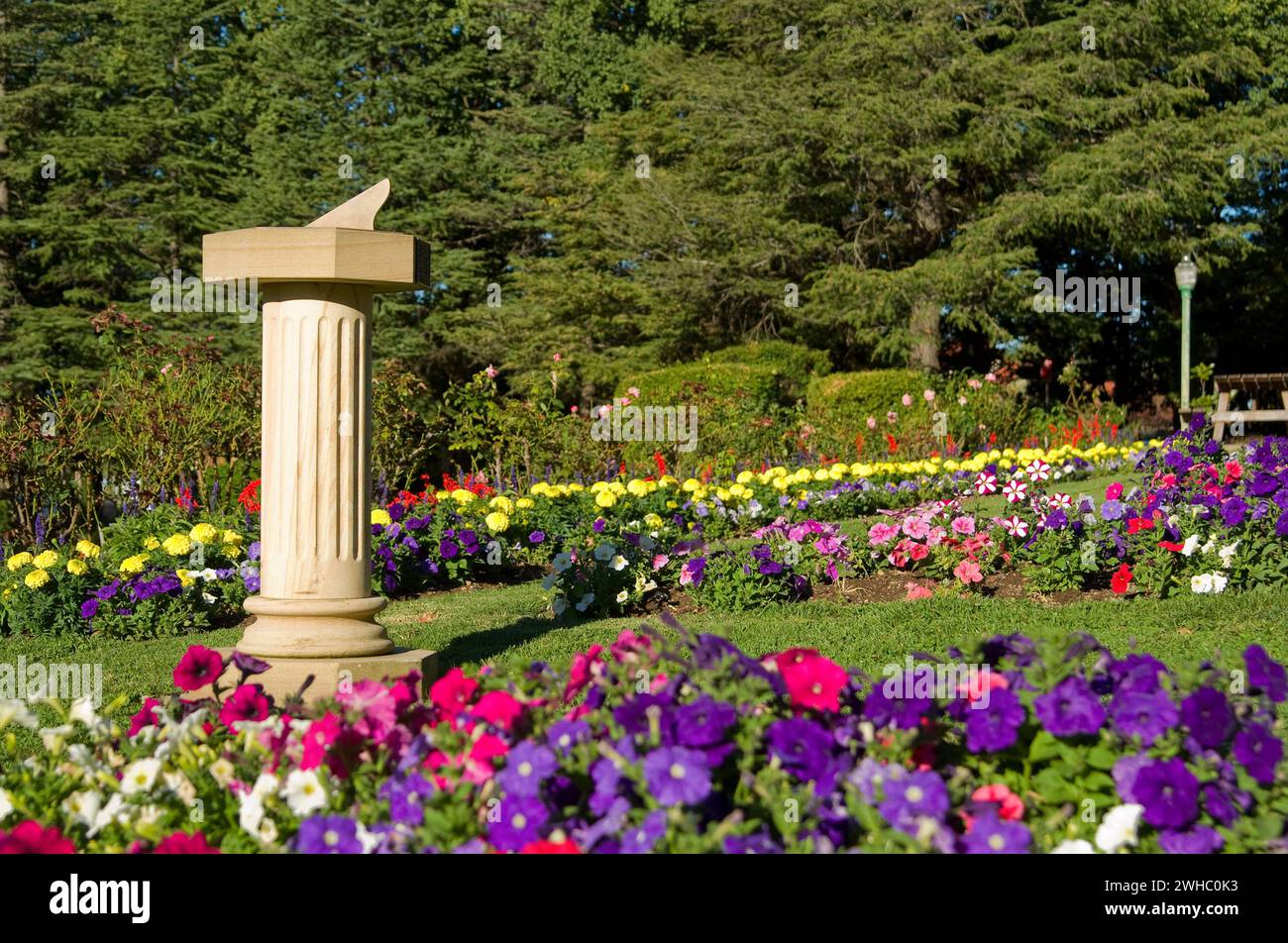 Sundial in garden Stock Photo - Alamy