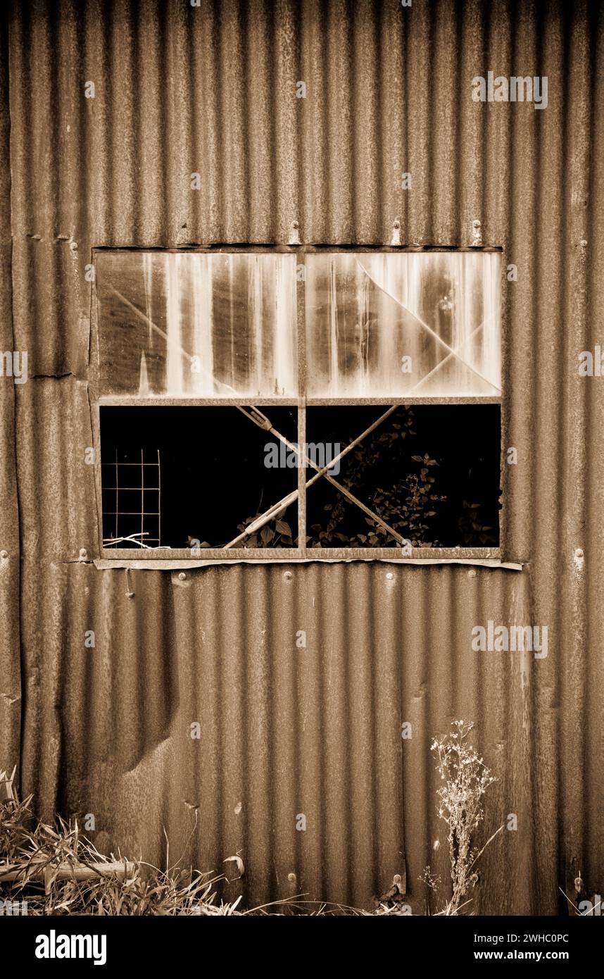 Old rusty tin shed Stock Photo - Alamy