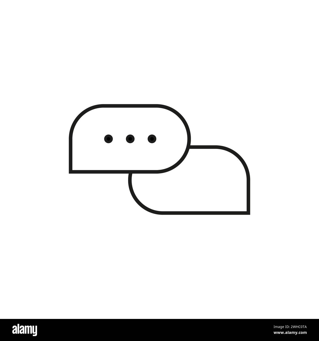 Message icon. Chat symbol. Vector illustration. EPS 10. Stock image ...