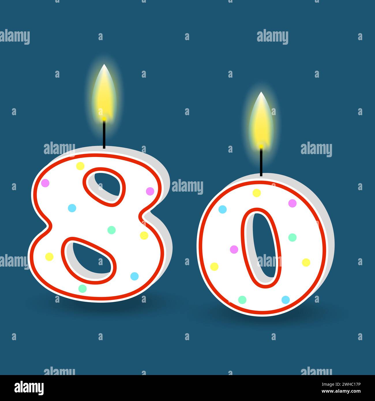 80 cake Stock Vector Images - Alamy