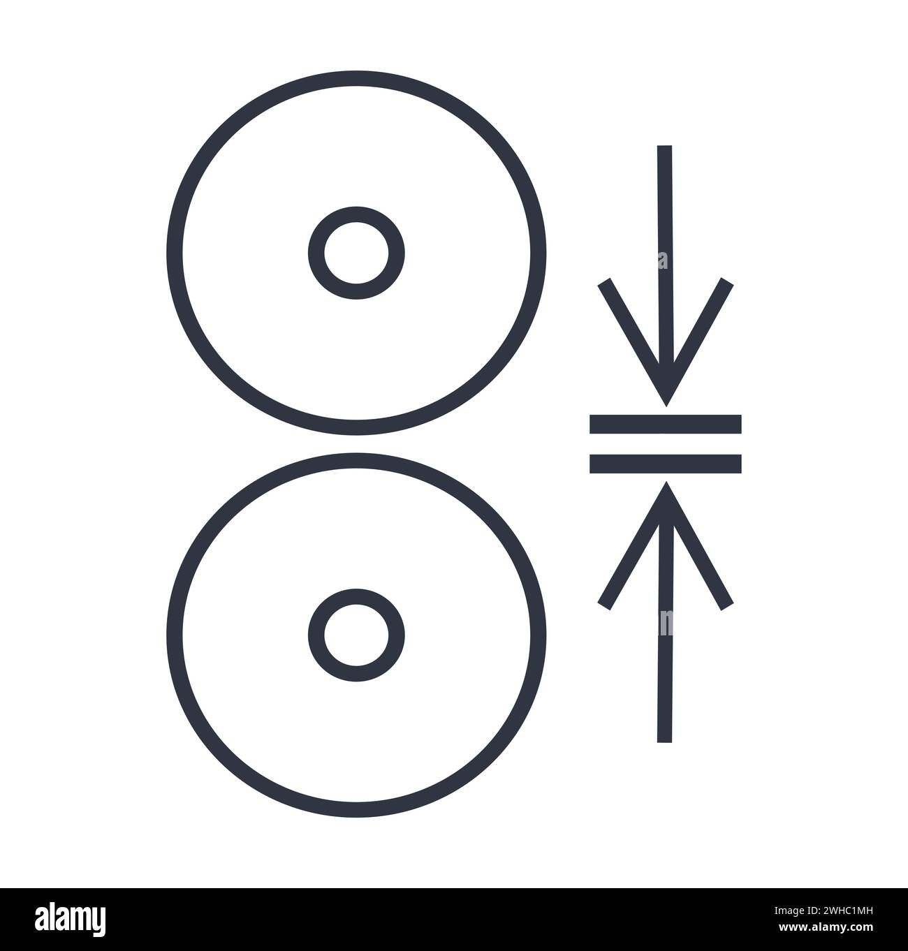 Disengagement of Rollers Symbol Stock Vector Image & Art - Alamy