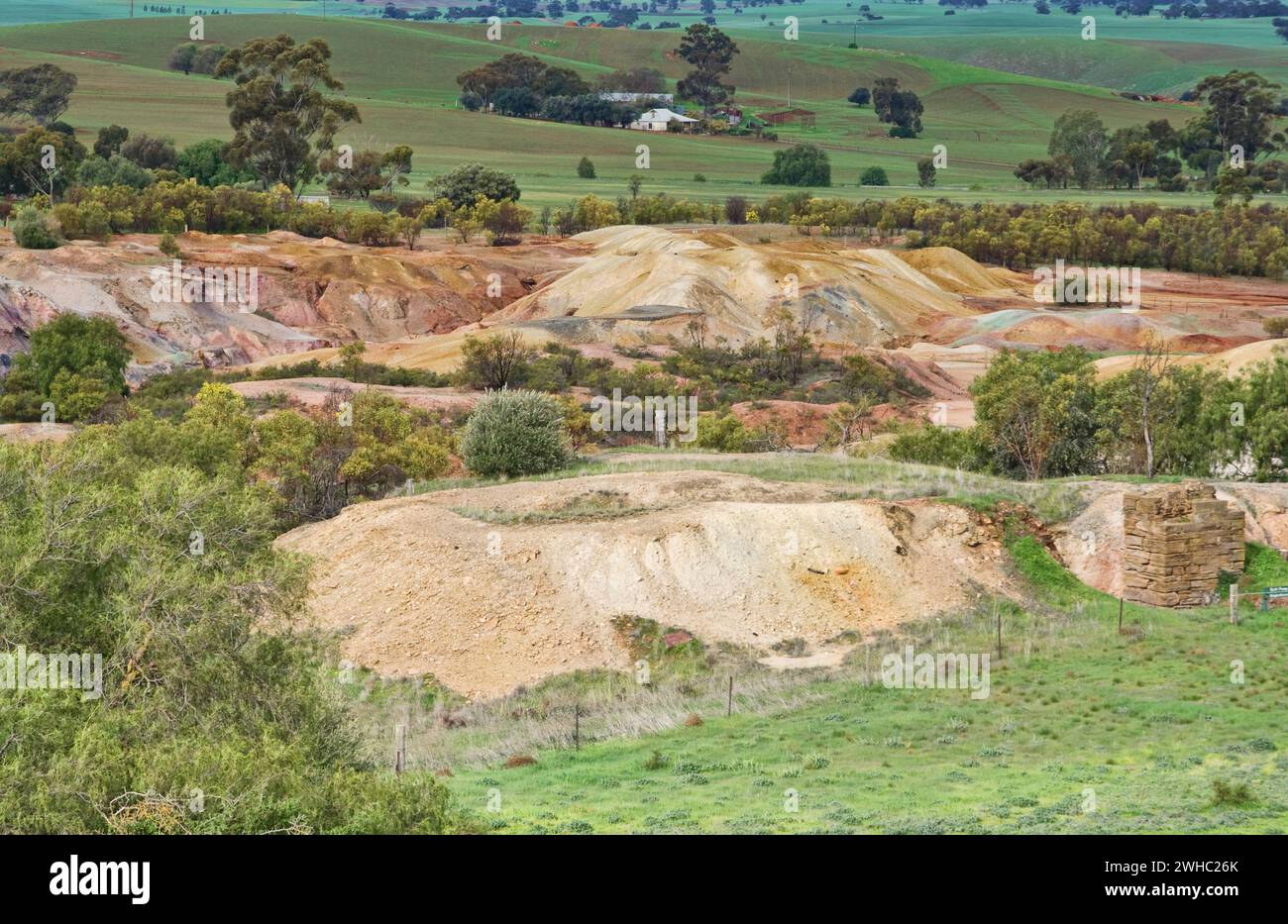 Old mine country landscape Stock Photo - Alamy