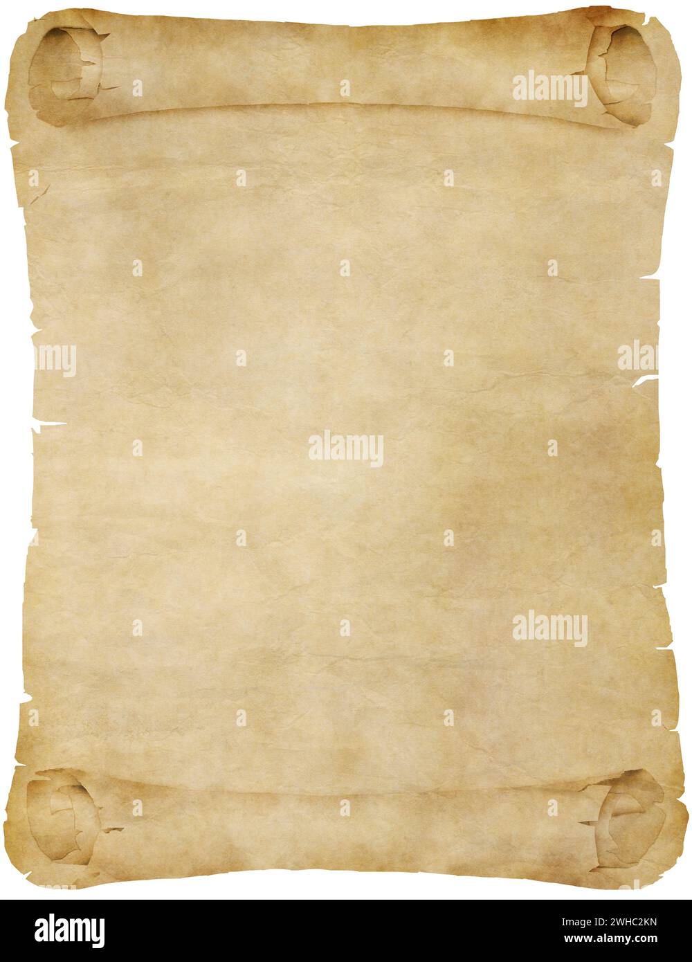 Old brown paper scroll Stock Photo - Alamy