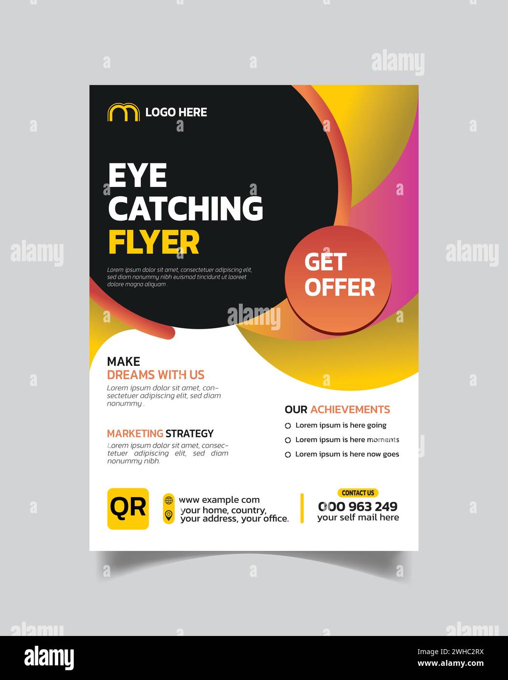 High-End Business Flyer Design and Corporate Agency Flyer Stock Vector ...