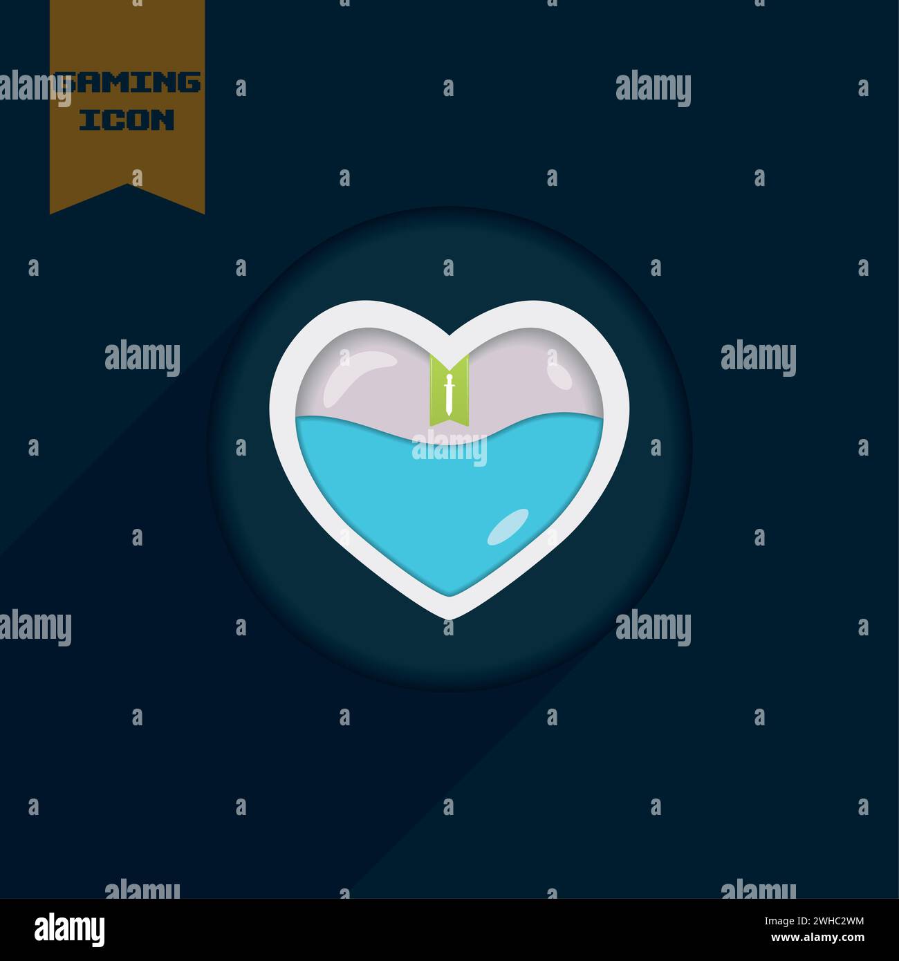 Isolated colored retro videogame health potion icon Vector Stock Vector ...