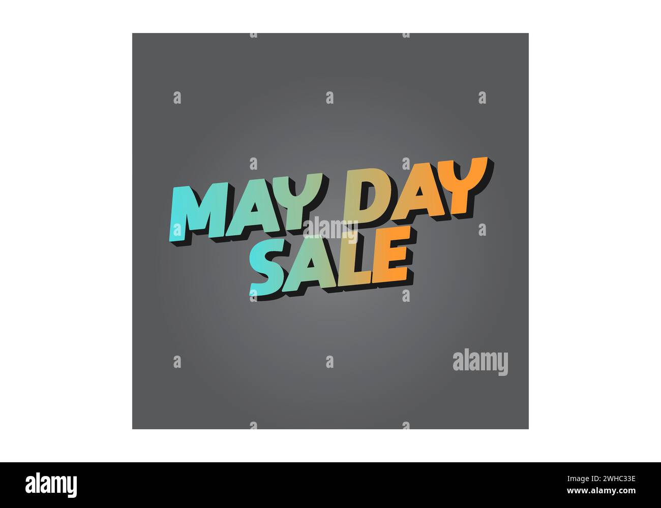 May day sale. Text effect design in 3D look effect with eye catching colors Stock Vector Image ...
