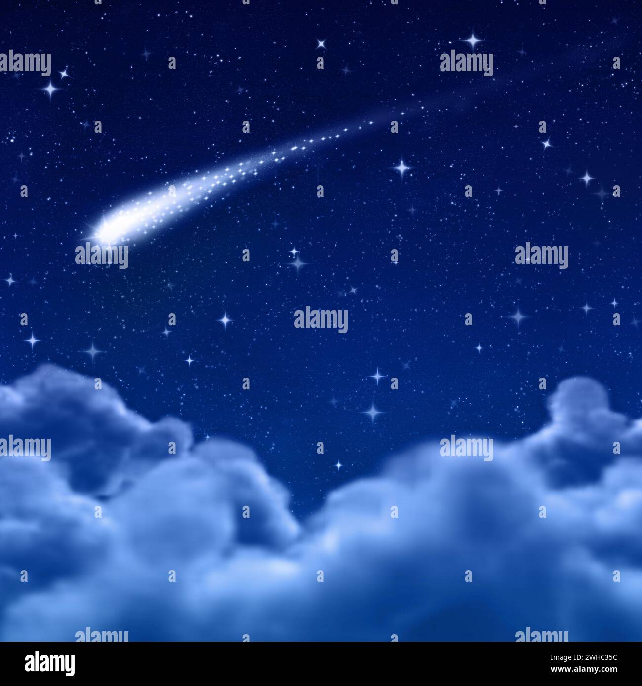 Comet blue sky clouds hi-res stock photography and images - Alamy