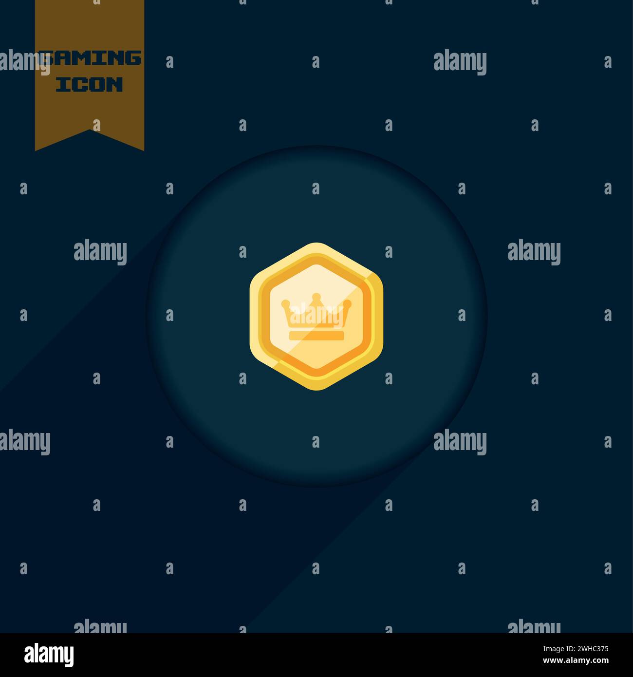 Isolated colored retro videogame token icon Vector Stock Vector Image ...