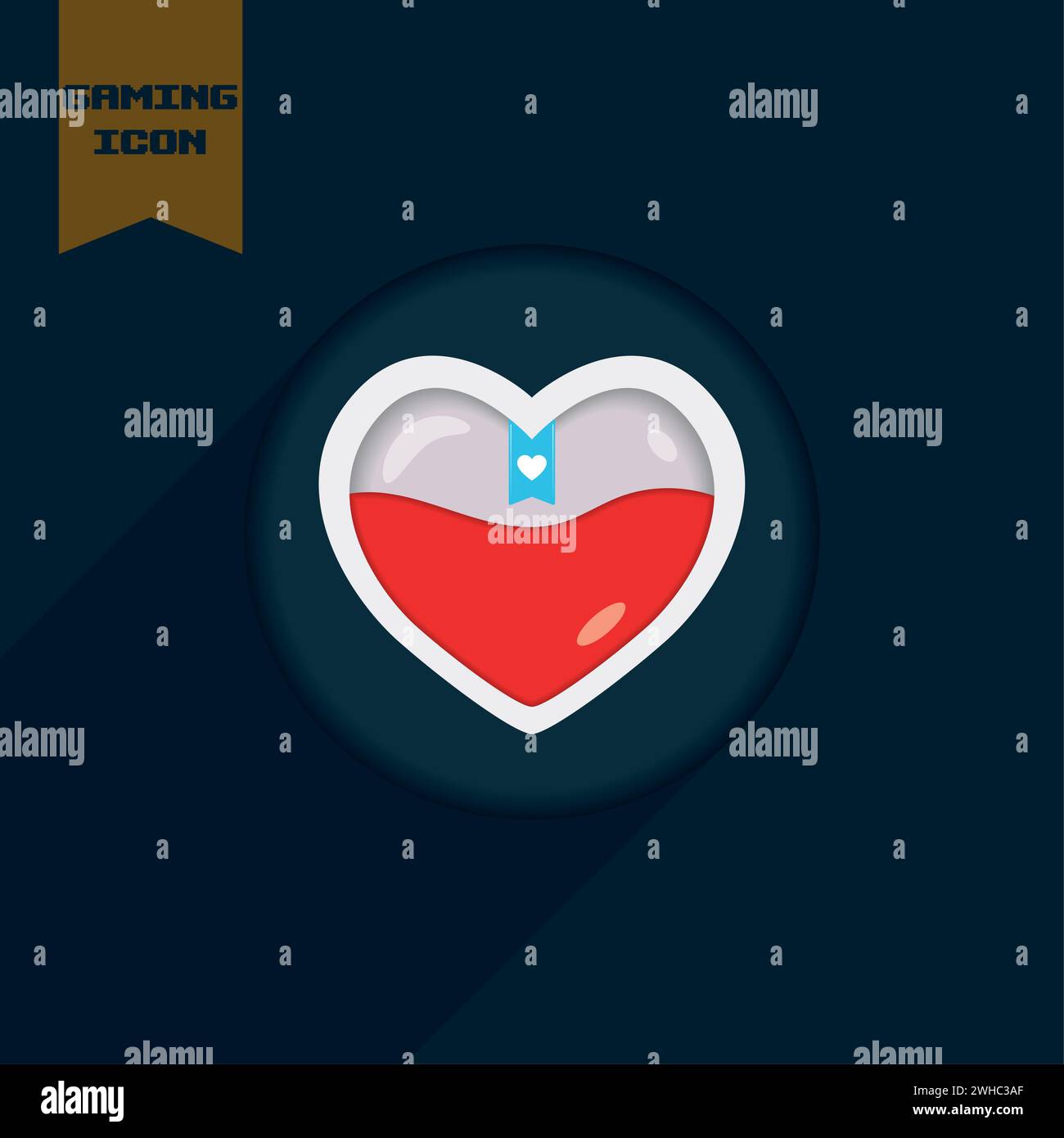 Isolated colored retro videogame health potion icon Vector Stock Vector ...