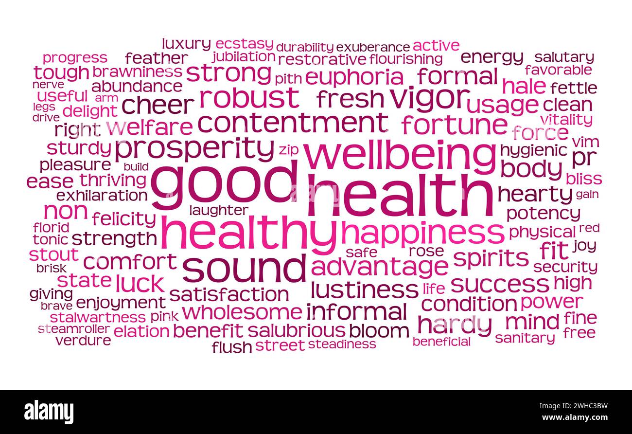 Good health word or tag cloud Stock Photo - Alamy