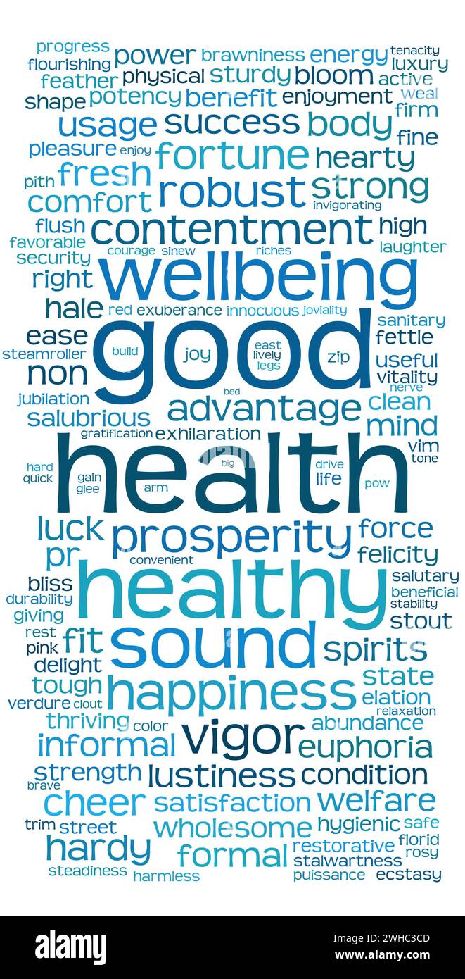 Good health word or tag cloud Stock Photo - Alamy
