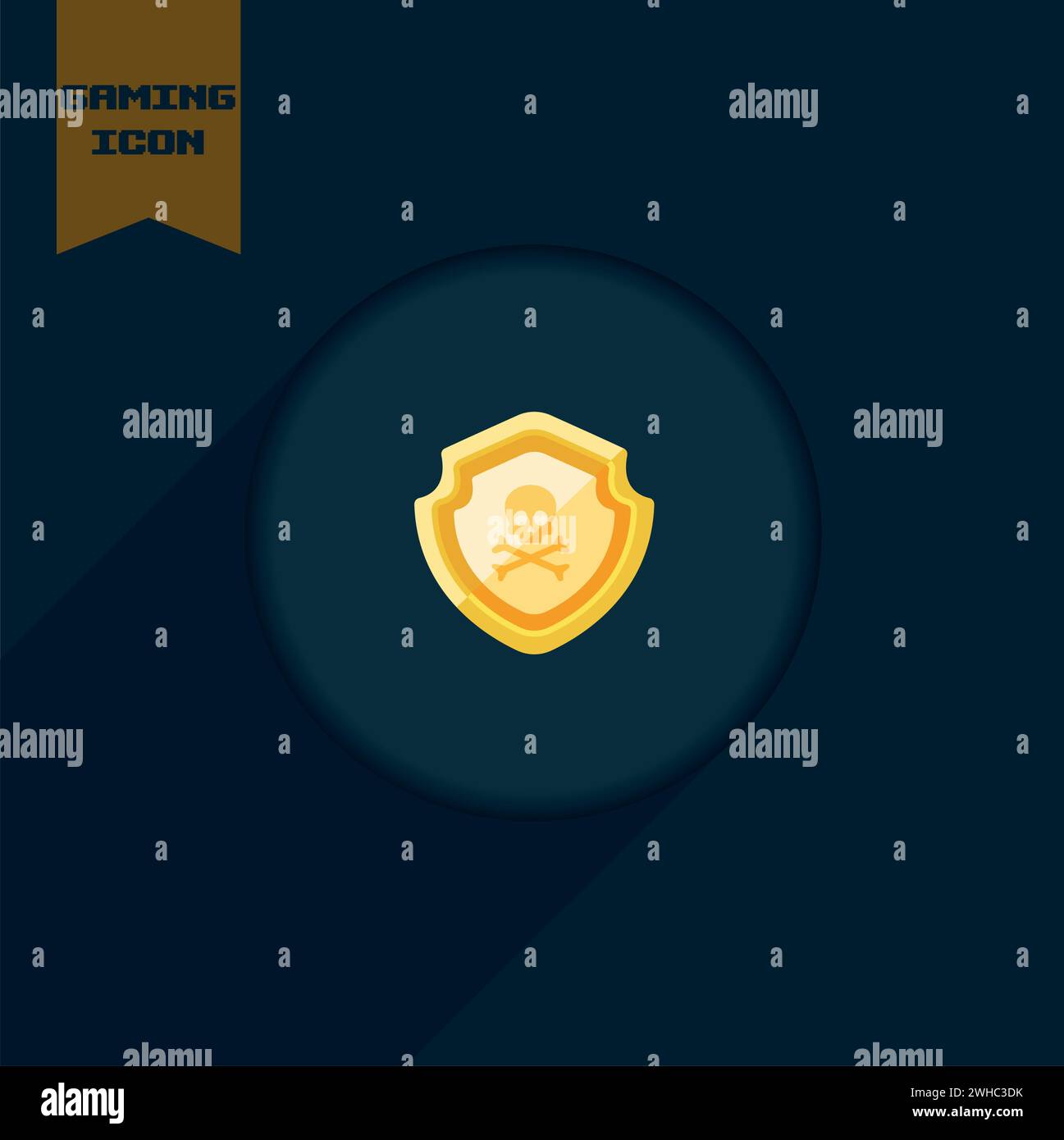 Isolated colored retro shield videogame icon Vector Stock Vector Image ...