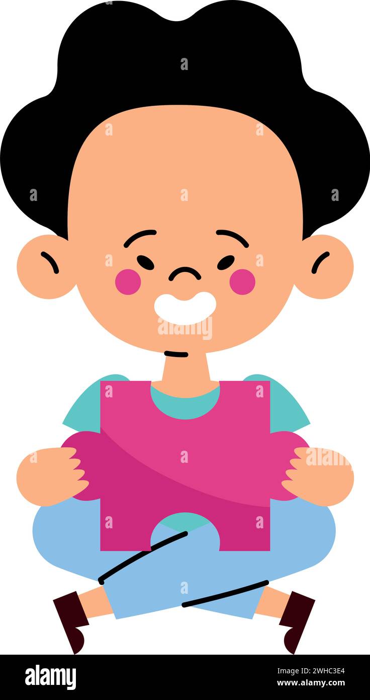 down syndrome boy Stock Vector Image & Art - Alamy