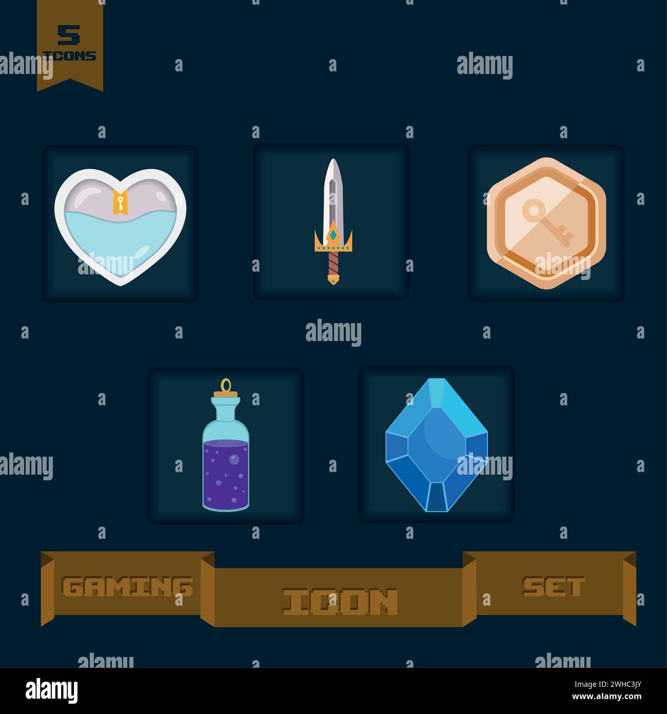 Set of different retro videogame icons Vector Stock Vector Image & Art ...