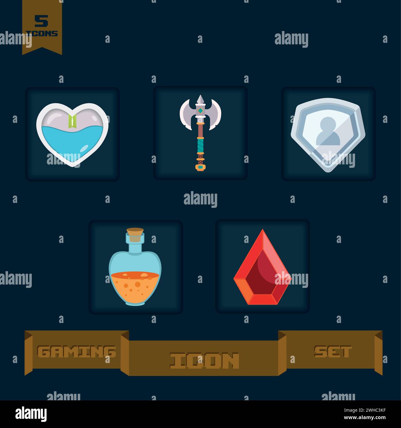 Set of different retro videogame icons Vector Stock Vector Image & Art ...