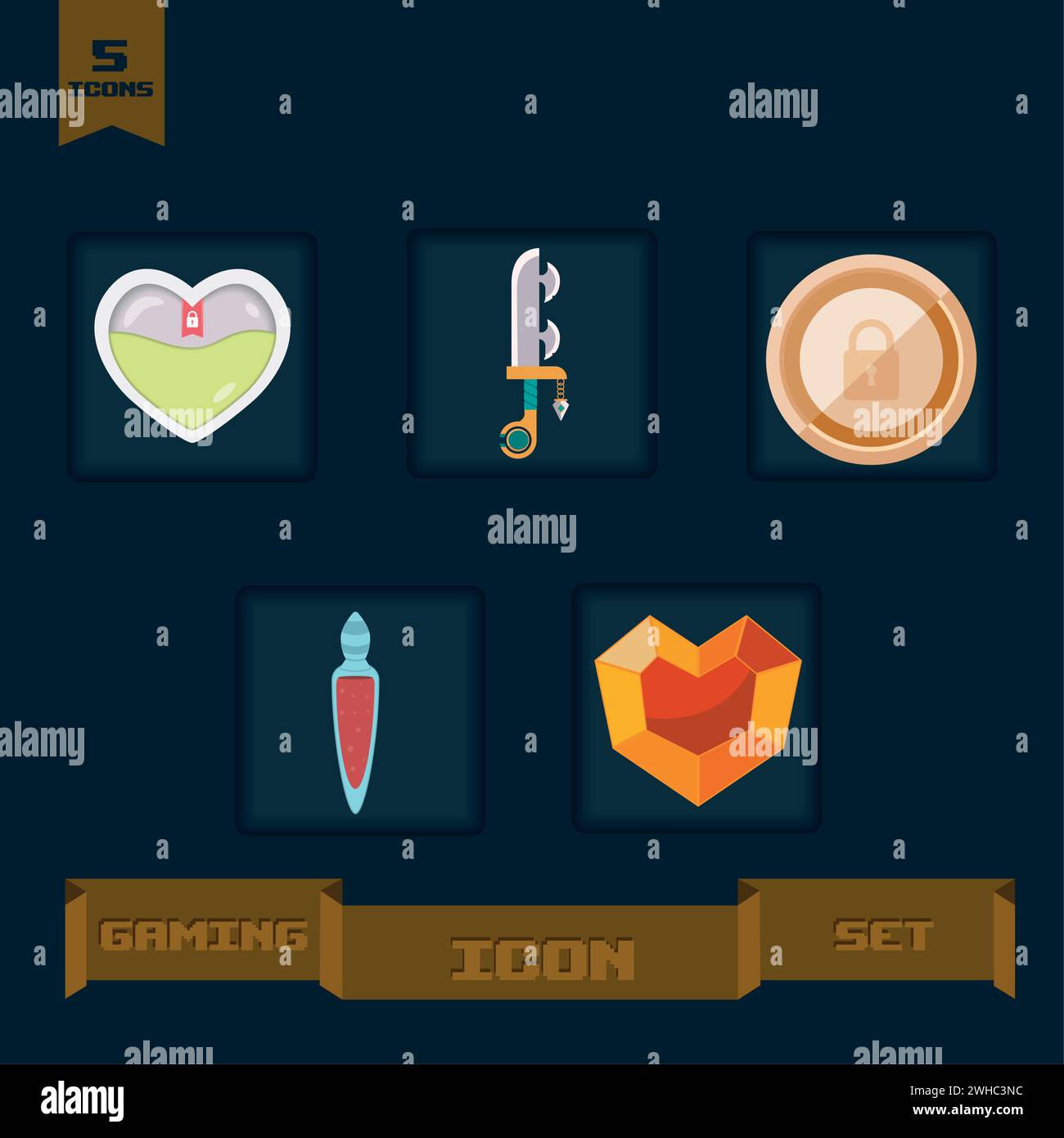 Set of different retro videogame icons Vector Stock Vector Image & Art ...