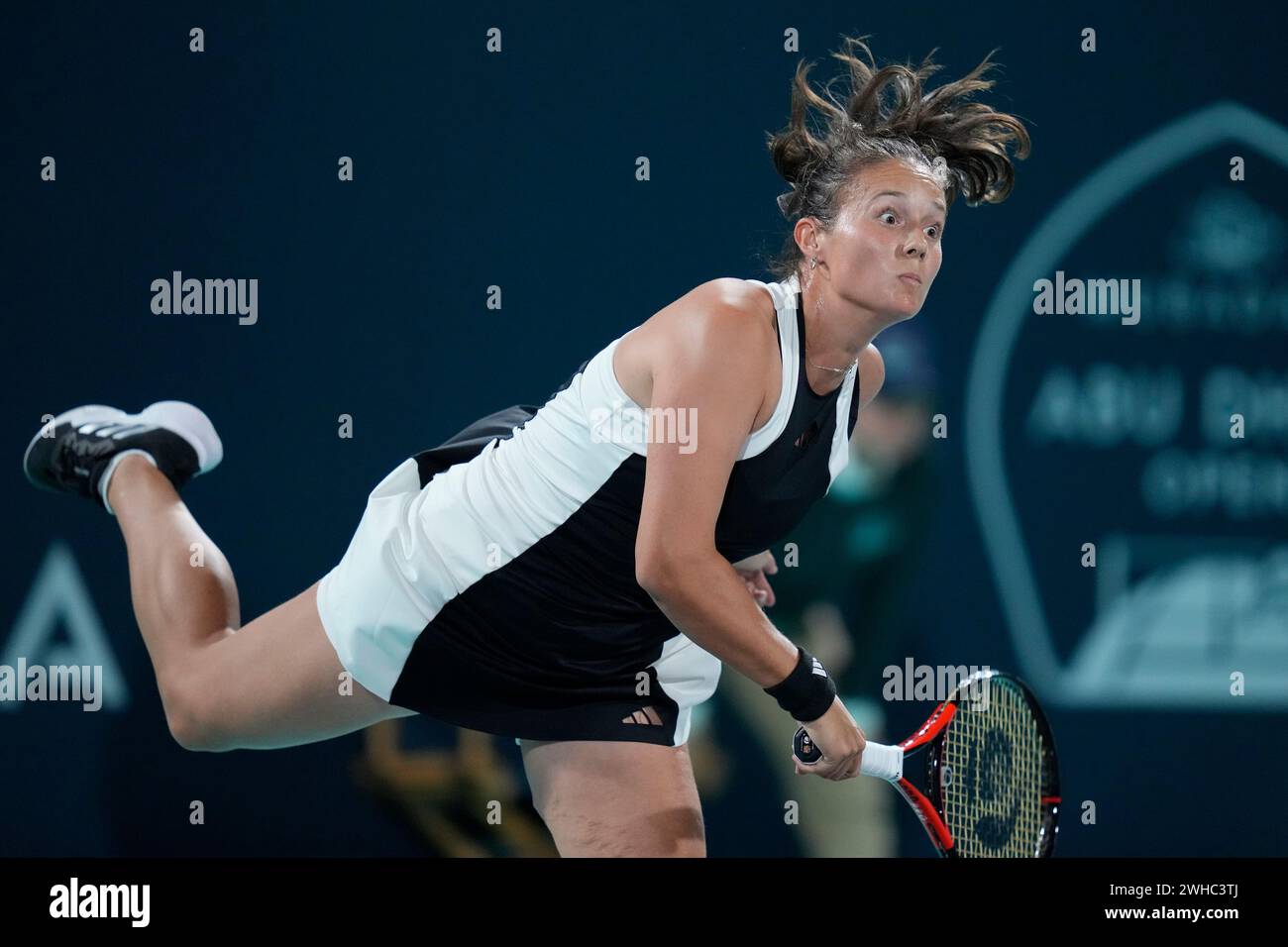 Daria Kasatkina returns serves to Sorana Cirstea of Romania during a ...