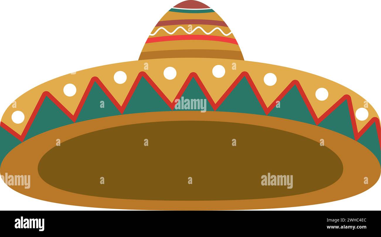 Isolated colored traiditional mexican mariachi hat icon Vector Stock ...