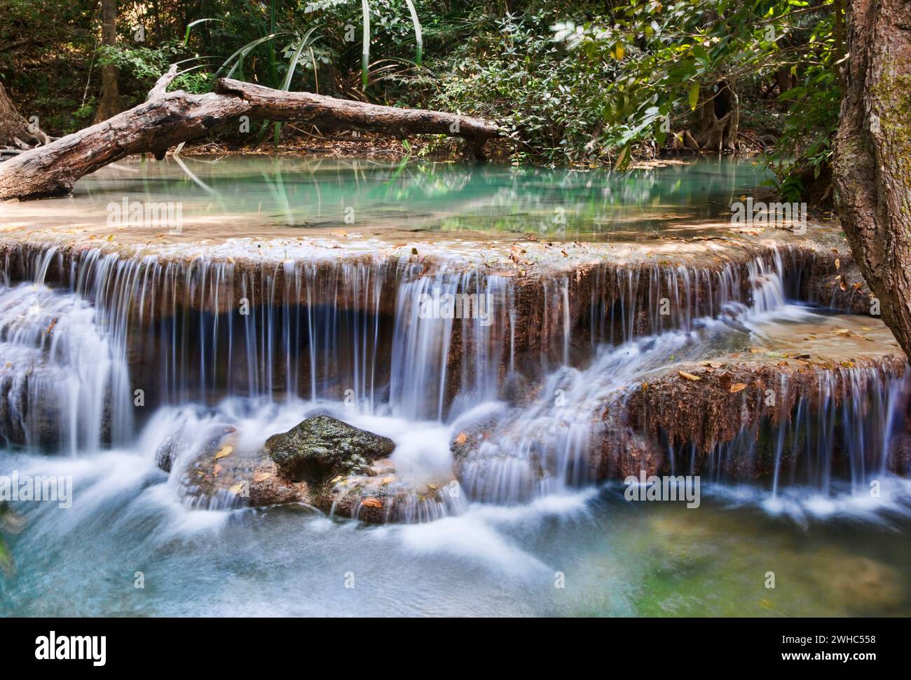 Beautiful waterfall cascades Stock Photo - Alamy
