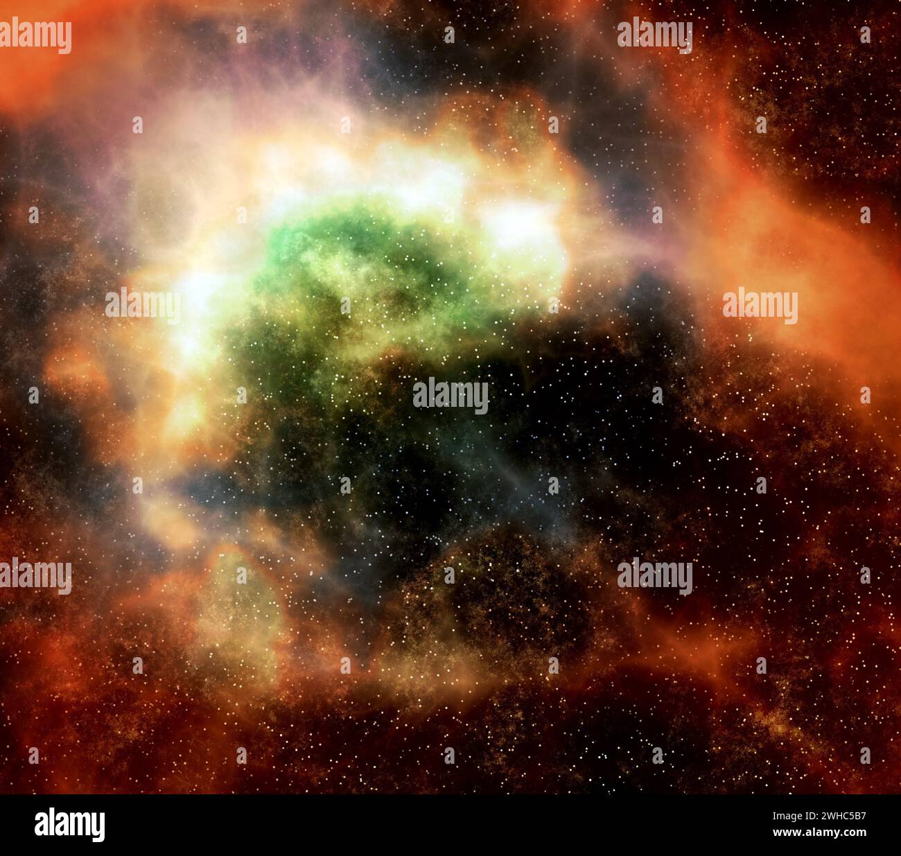 Outer space cloud nebula and stars Stock Photo - Alamy