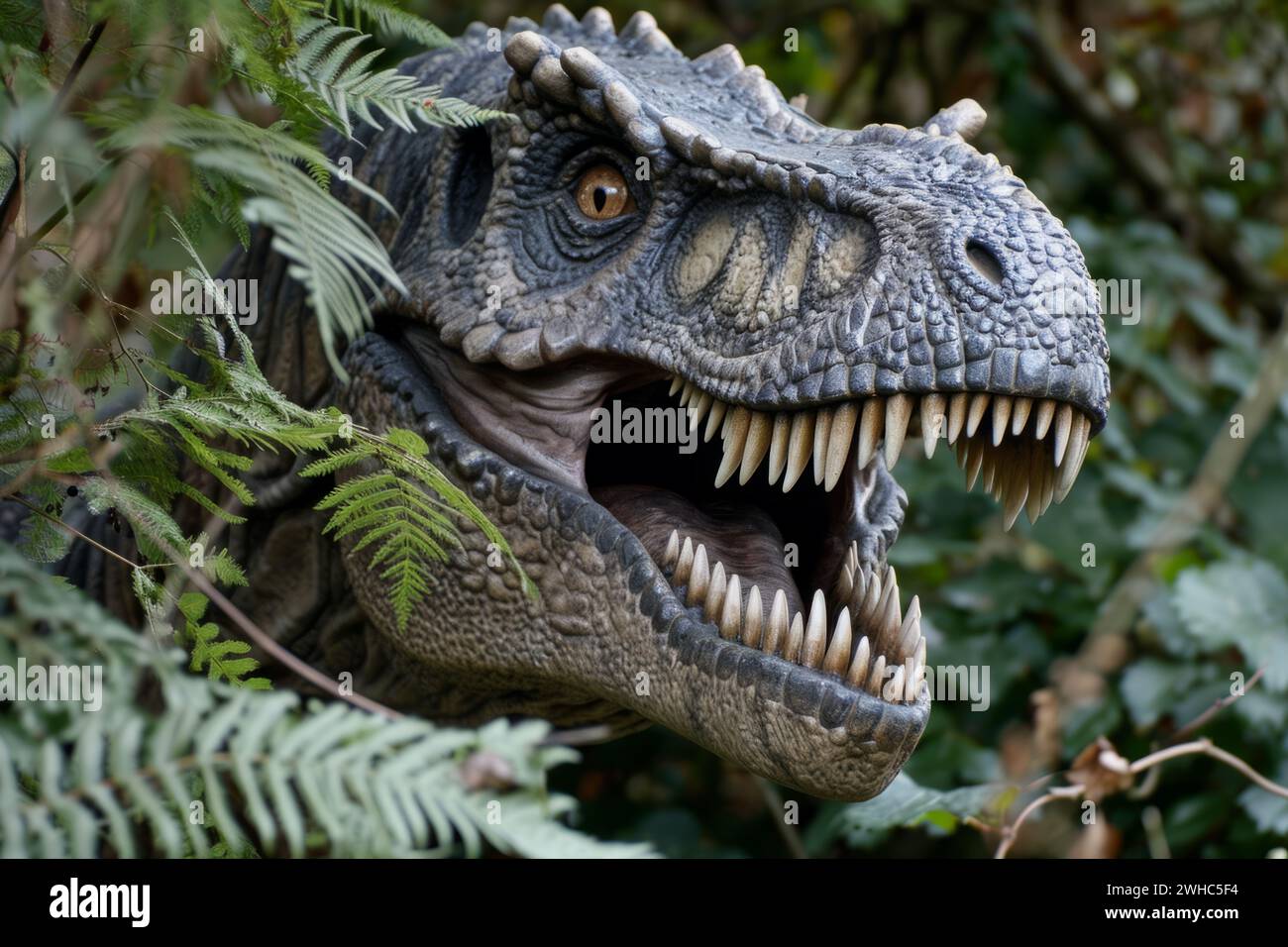 Tyrannosaurus T-rex raptor portrait huge giant carnivorous predatory ...