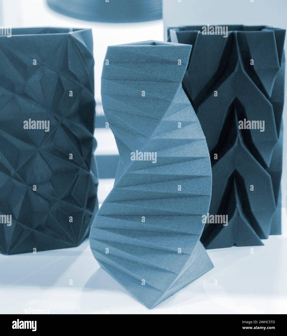 Art object vase printed on a 3D printer. Models created by a 3D printer ...