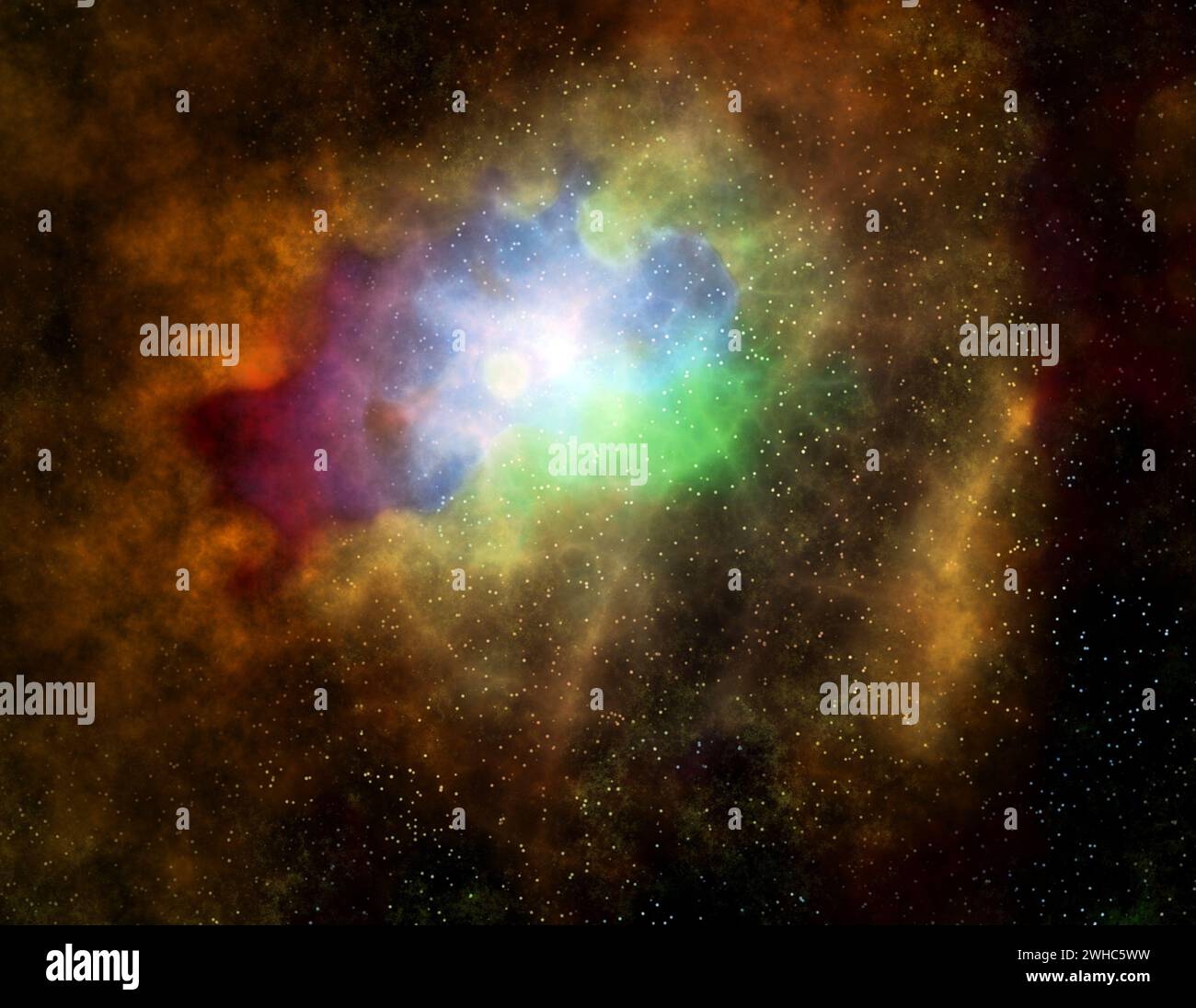 Outer space cloud nebula and stars Stock Photo - Alamy