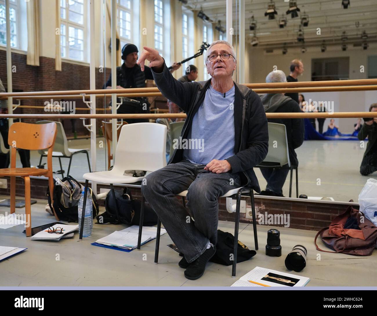 Hamburg, Germany. 09th Feb, 2024. John Neumeier (h), Artistic Director ...