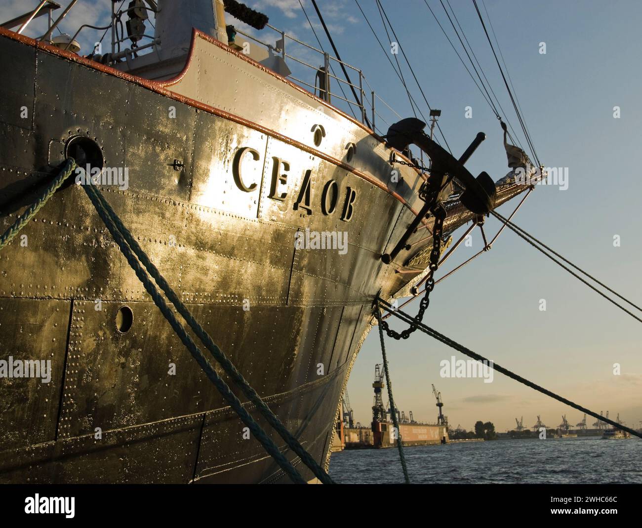Old russian ship Sedov on the harbour birthday in Hamburg Stock Photo ...