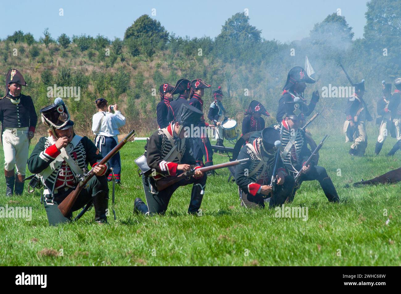 Napoleonic re-enactors at the Festival of History, 2005, Kelmarsh Hall ...