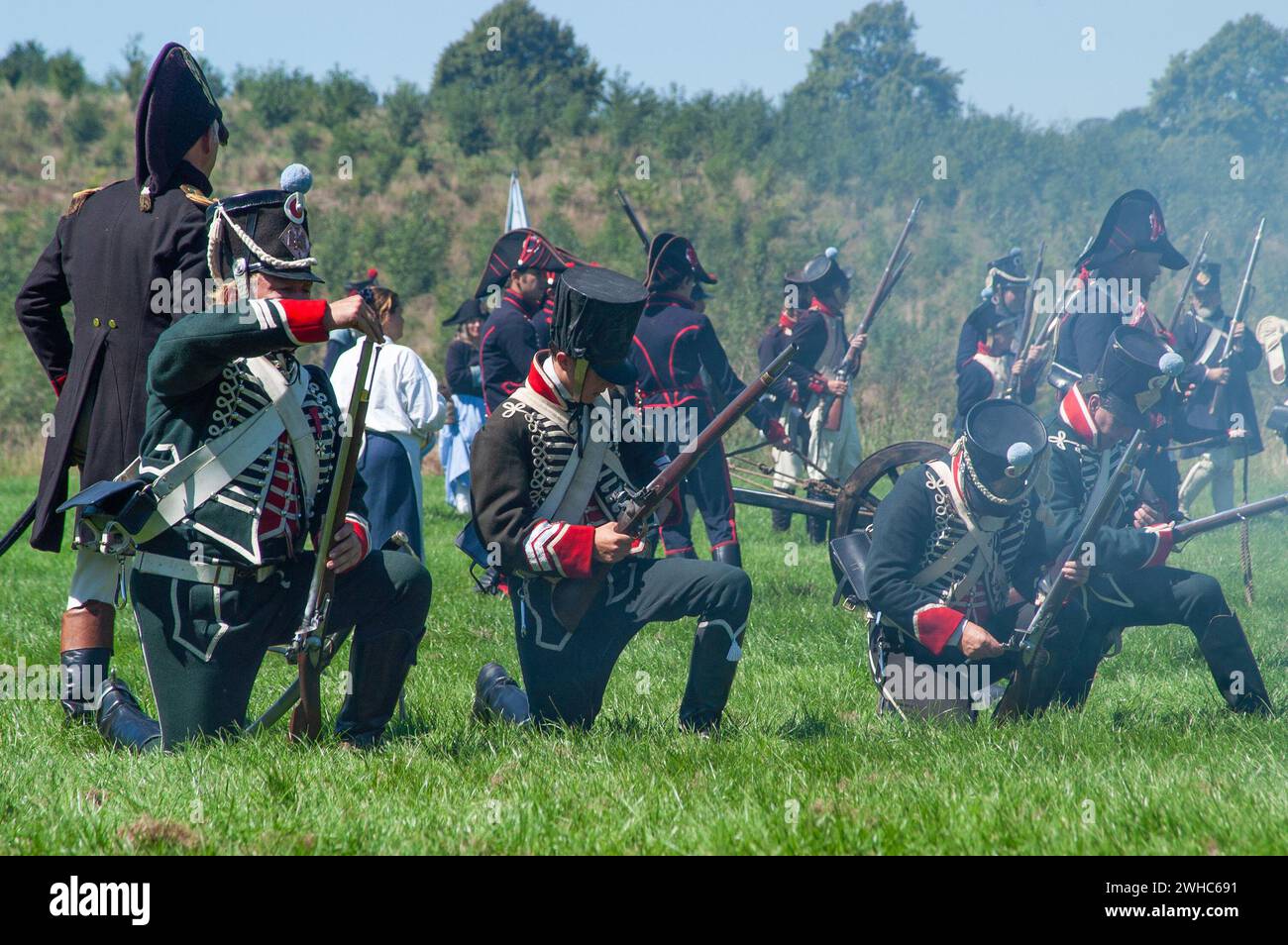 Napoleonic re-enactors at the Festival of History, 2005, Kelmarsh Hall ...